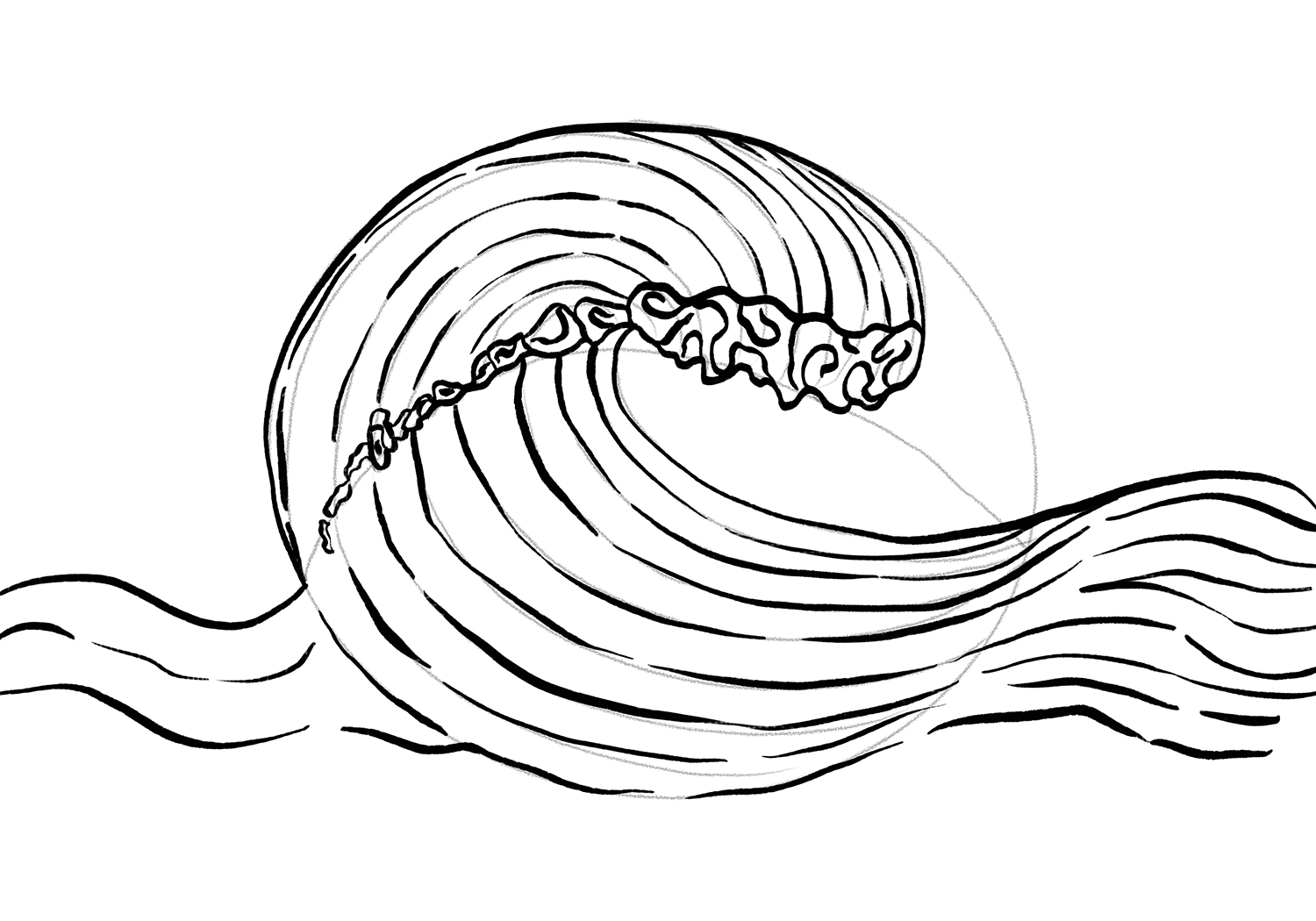 How To Draw Ocean Waves Step By Step