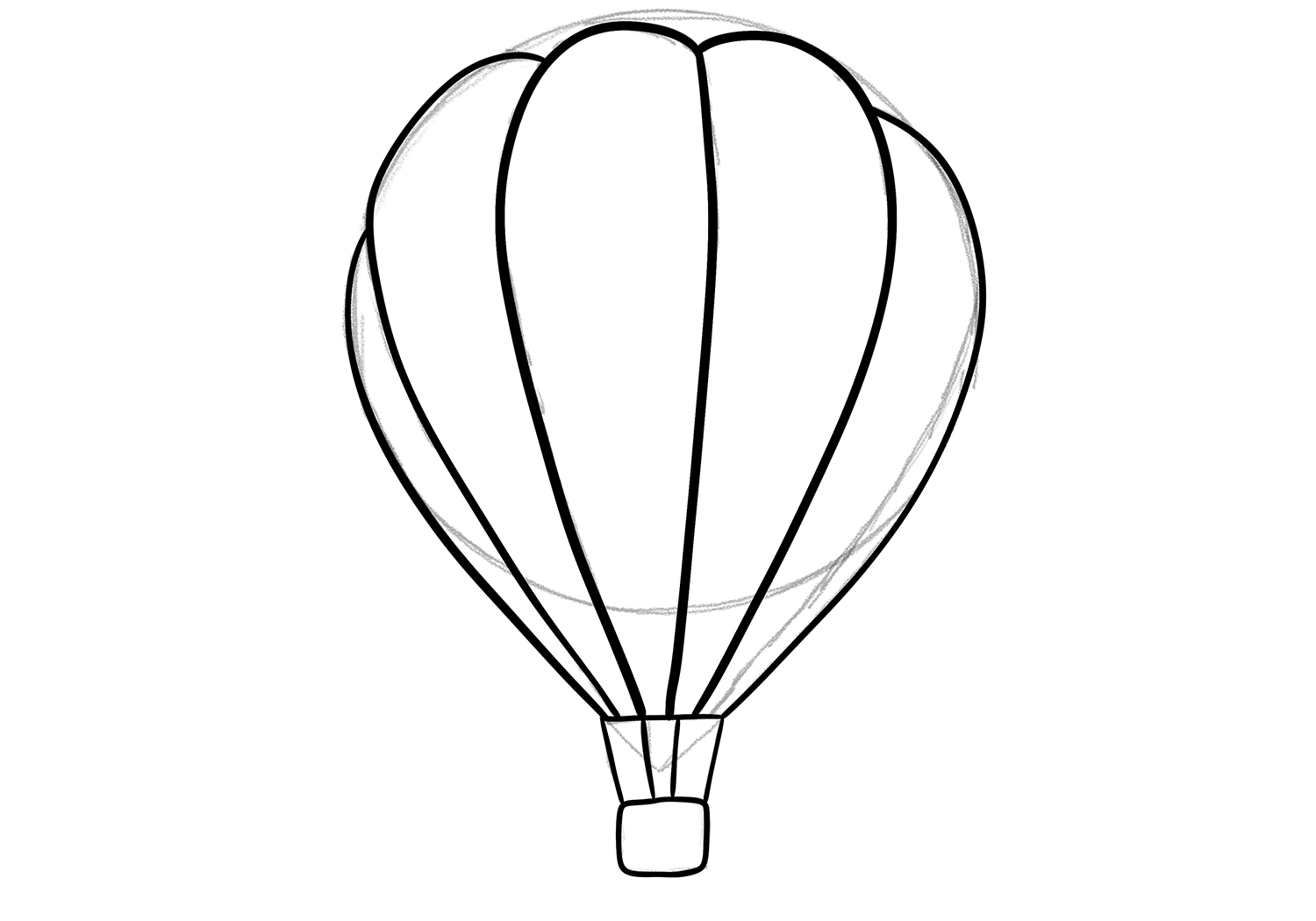 How To Draw A Hot Air Balloon Design School