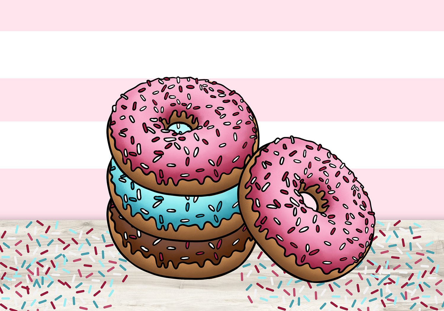 Sprinkle Donut Drawing