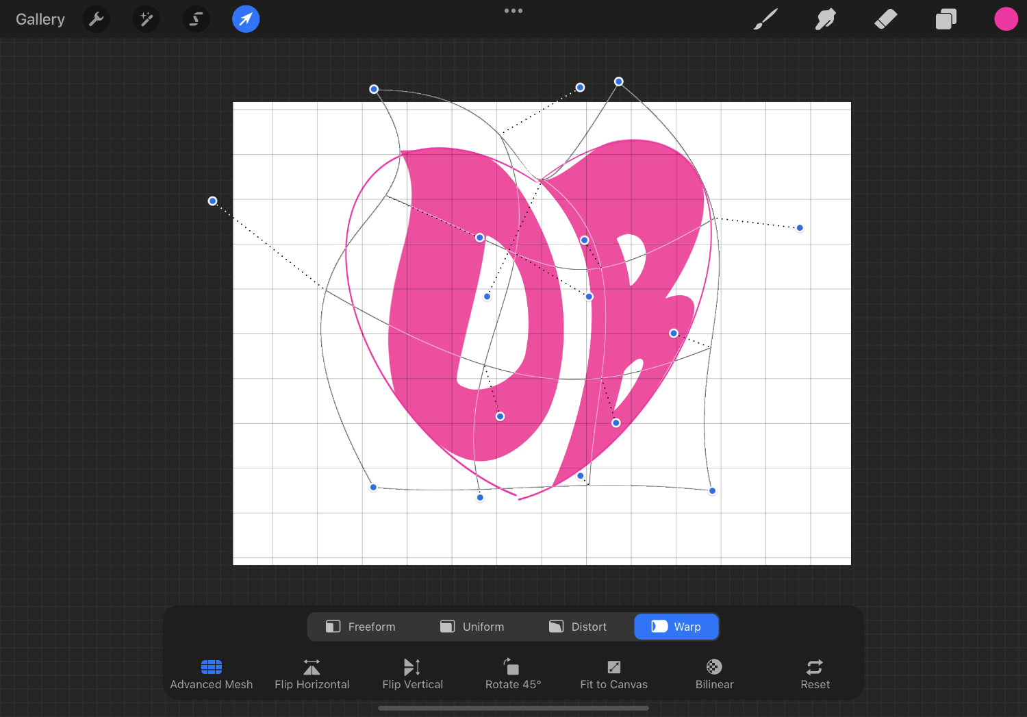 How To Warp Text In Procreate 4 Steps Design Bundles
