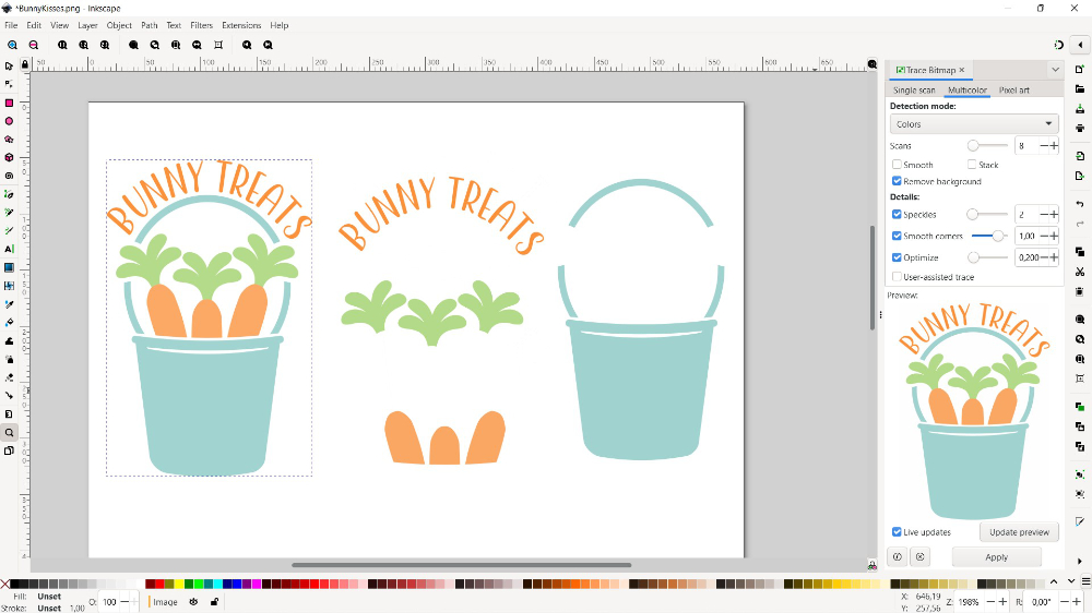  How To Trace In Inkscape Using Multicolor Design School