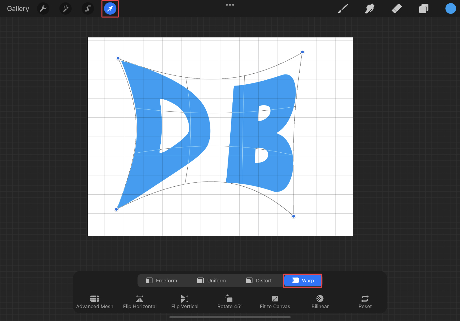 How To Warp Text In Procreate 4 Steps Design Bundles